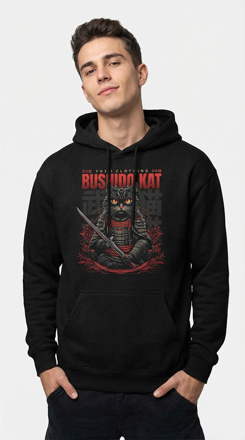 Bushido Cat Hoodie | Yūjin Japanese Anime Streetwear Clothing – Yūjin ...